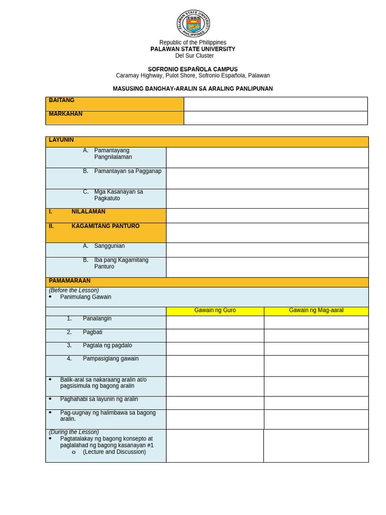 SC SSC 02 Lesson Plan Template | PDF