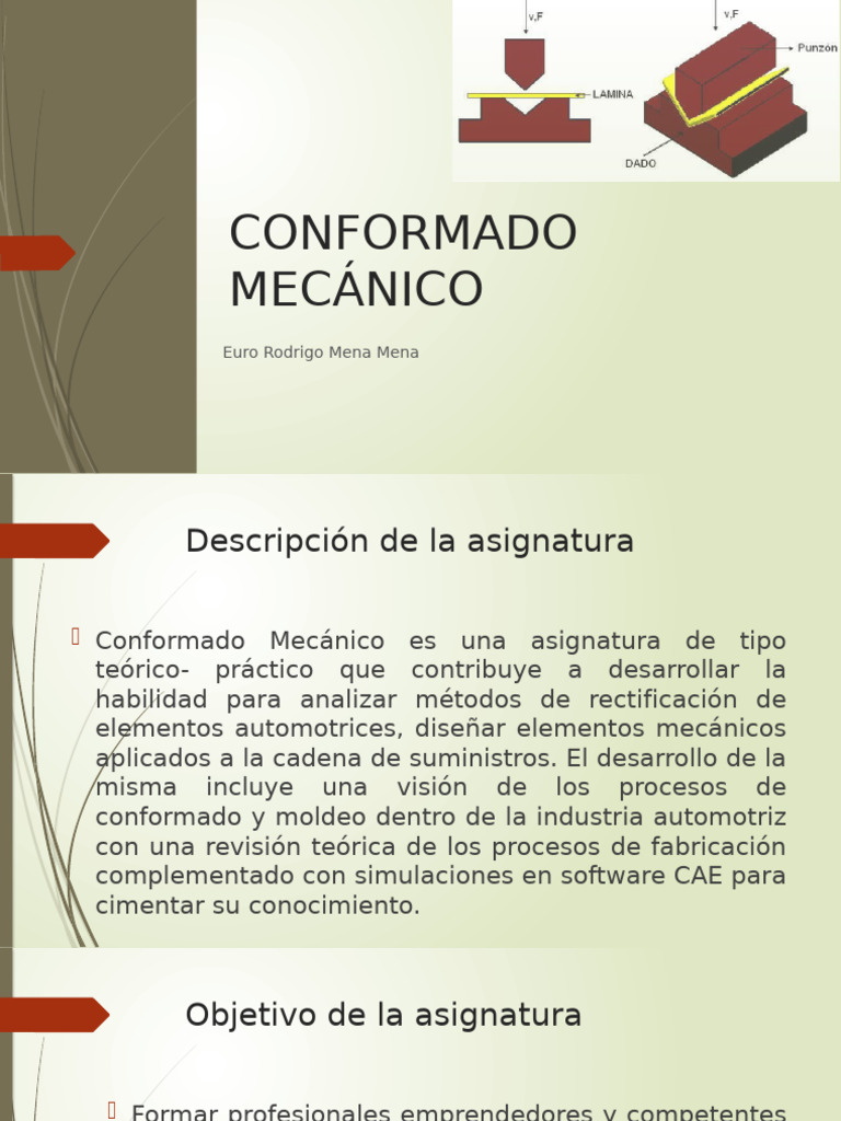 Conformado Mecánico Presentación | PDF | Abrasivo | Aluminio