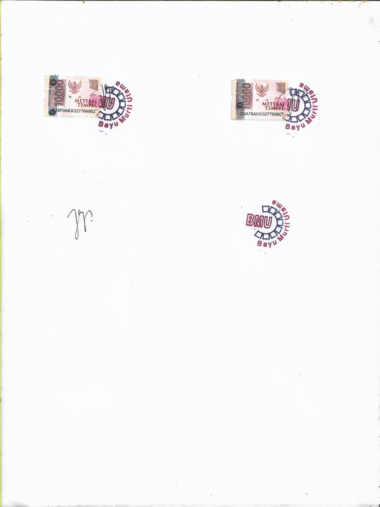 Materai Cap Bmu 1 | PDF