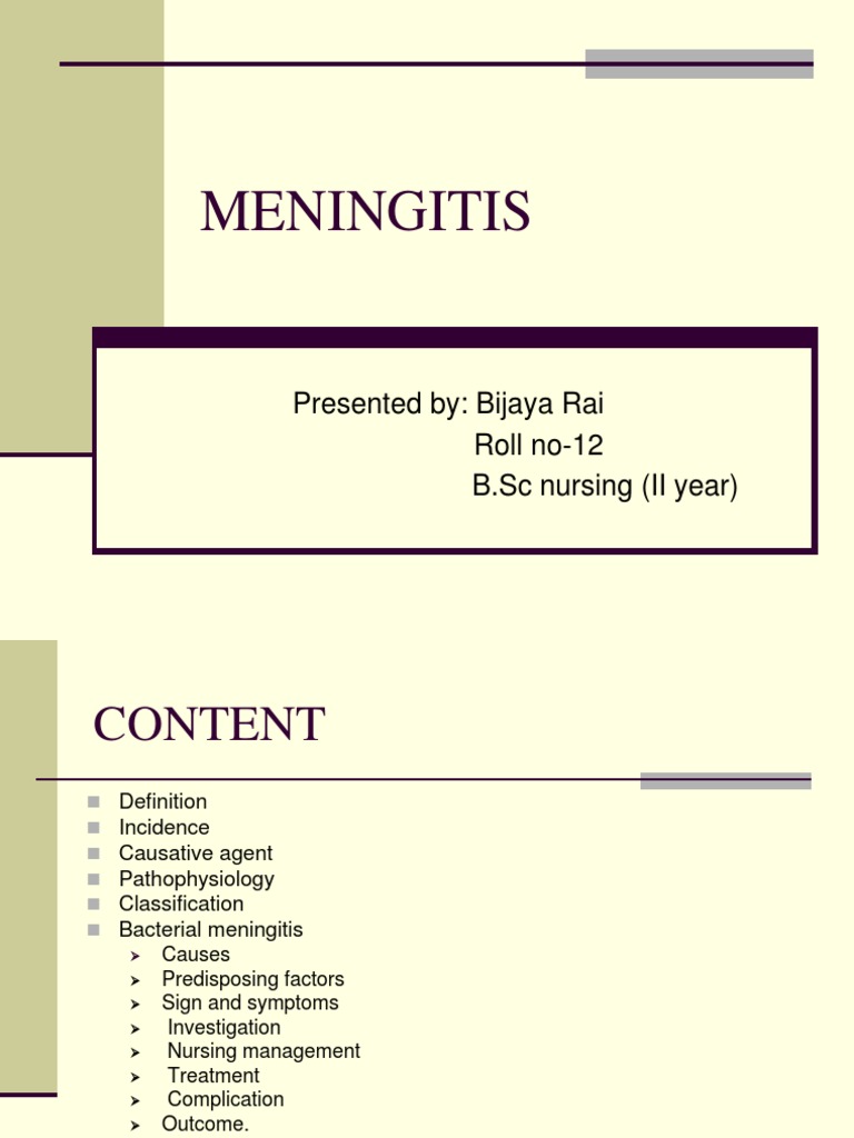Meningitis Complete | PDF | Meningitis | Pneumonia