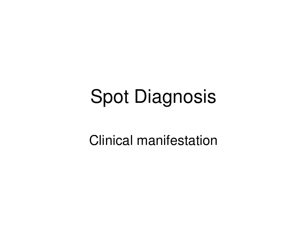 Spot Diagnosis in Internal Medicine | PDF