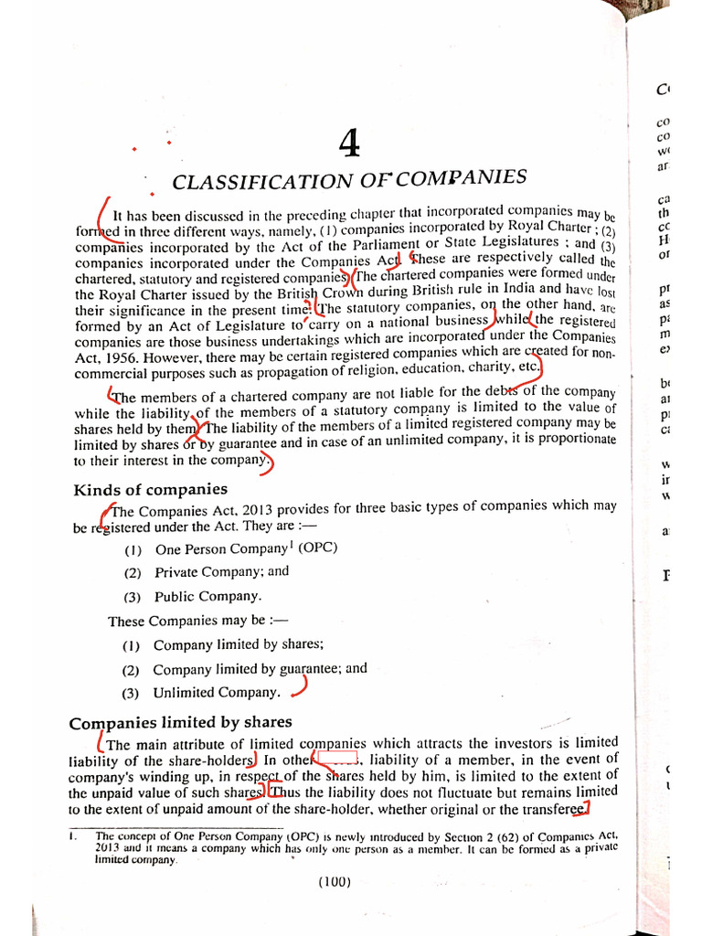 Classification of Company | PDF