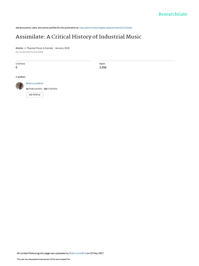 Assimilate Review | PDF | Musicology