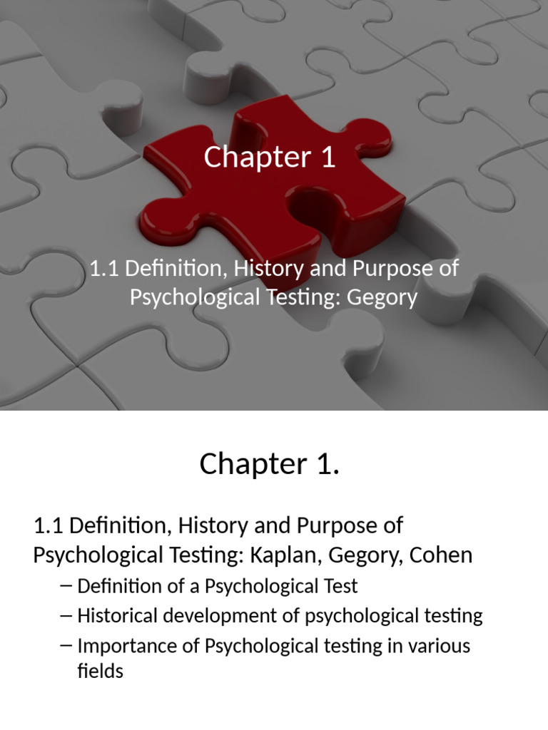 Chapter 1.1.1 Defn & Imp of Psych Tests | PDF | Psychopathy ...