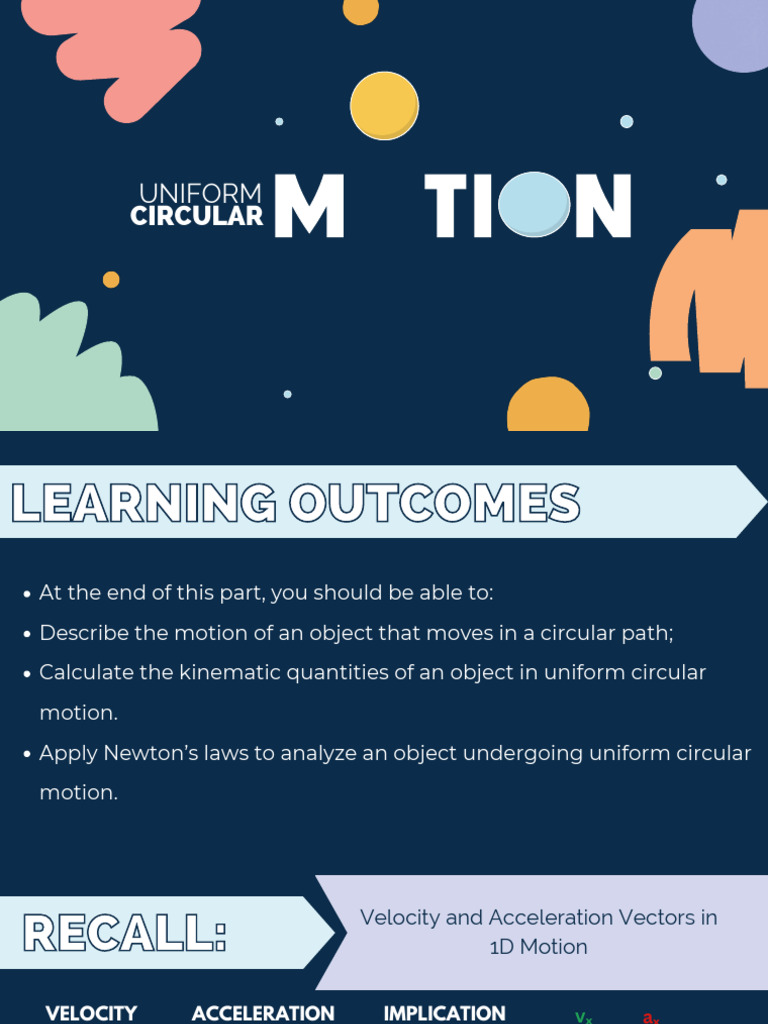 Lecture 8 - Uniform Circular Motion | PDF | Acceleration | Rotation