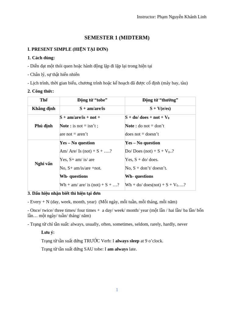 Semester 1 (Midterm) - Grade 6 | PDF