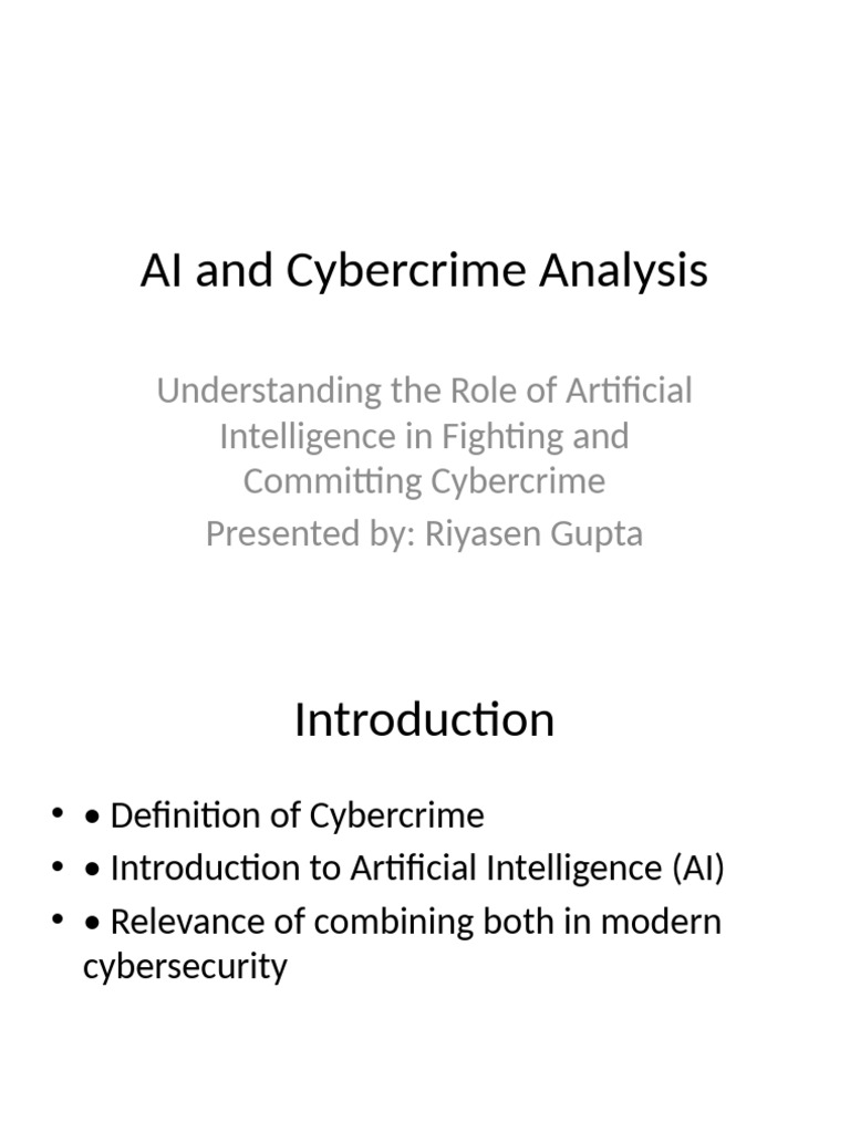 AI's Impact on Cybercrime Dynamics | PDF