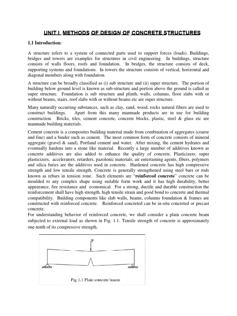 Overview of Concrete Structures Design | PDF | Concrete | Strength Of ...