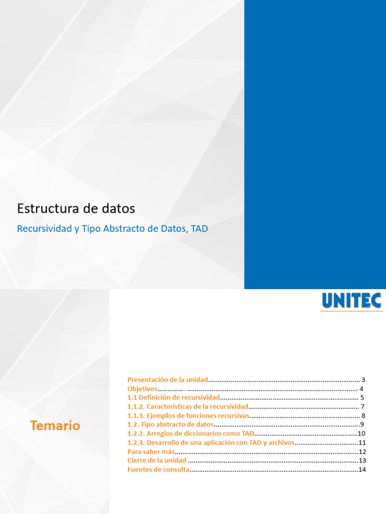 Recursividad y TAD en Estructuras de Datos | PDF | Recursividad | Datos