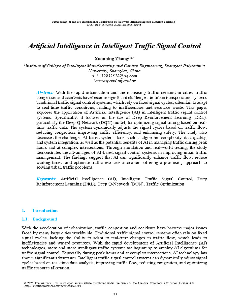 AI-Driven Traffic Signal Optimization | PDF | Artificial Intelligence ...
