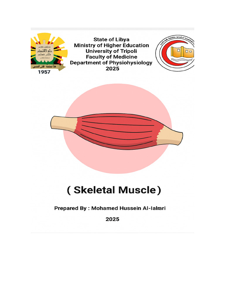 Skeletal Muscle Research Mohamed Hussein Al Harari | PDF | Muscle Contraction | Skeletal Muscle