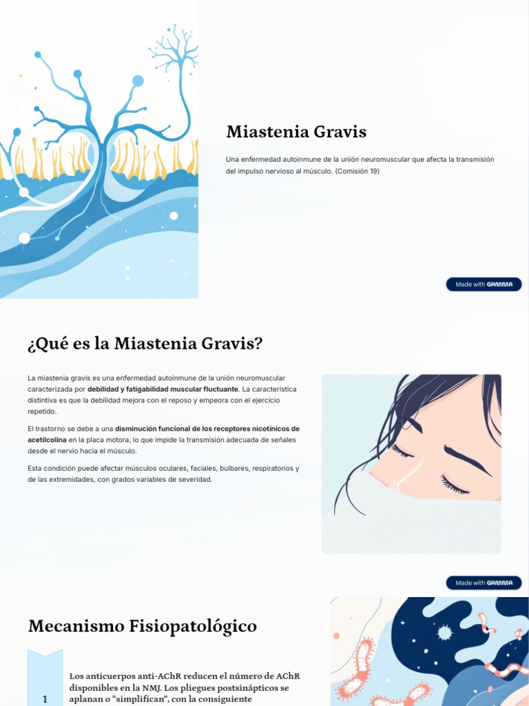 Miastenia Gravis: Síntomas y Tratamiento | PDF | Unión neuromuscular ...