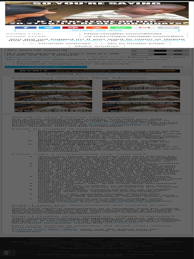 African Boy Meme Generator - Imgflip | PDF | Computing | Software