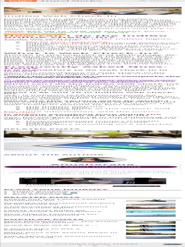 IndiGo Web Check-In Ixigo Travel Stories | PDF