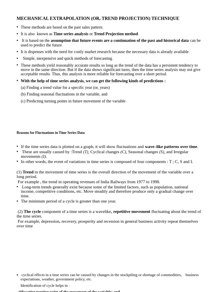 Mechanical Extrapolation Pdf Time Series Forecasting
