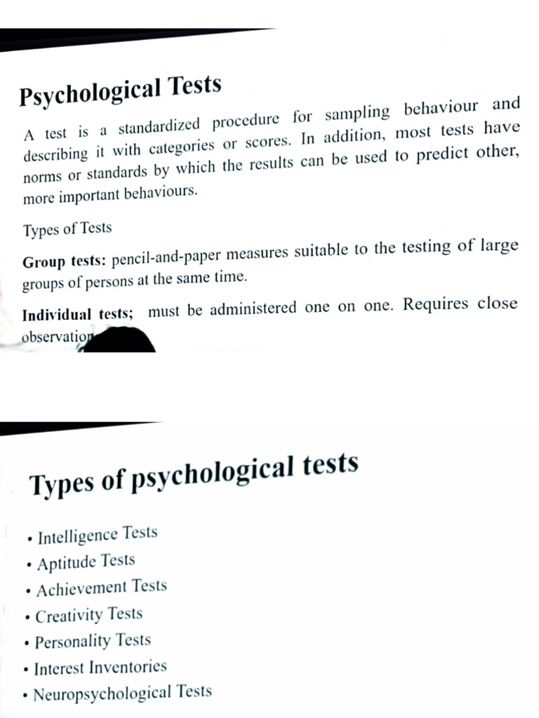 Types of Psy Tests - Research Methods | PDF