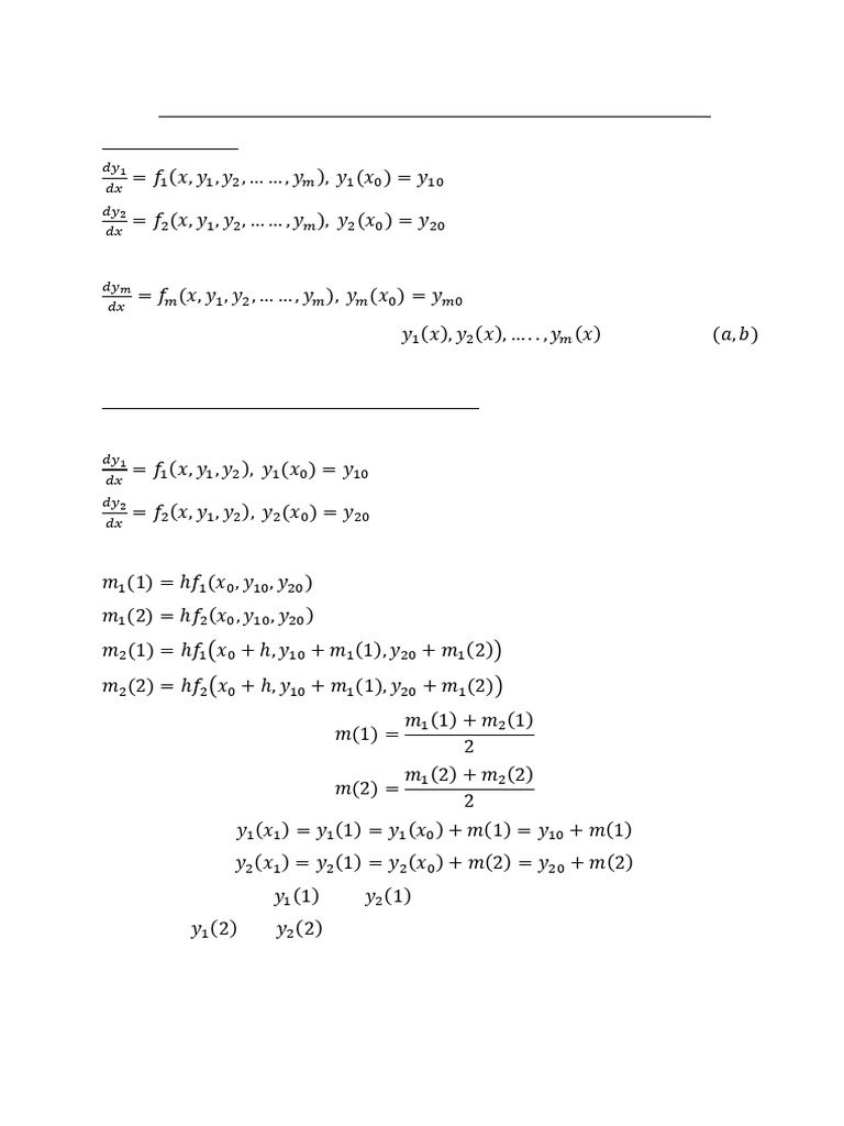 Numerical Solution of System of ODE | PDF | Ordinary Differential Equation | Mathematics Of ...