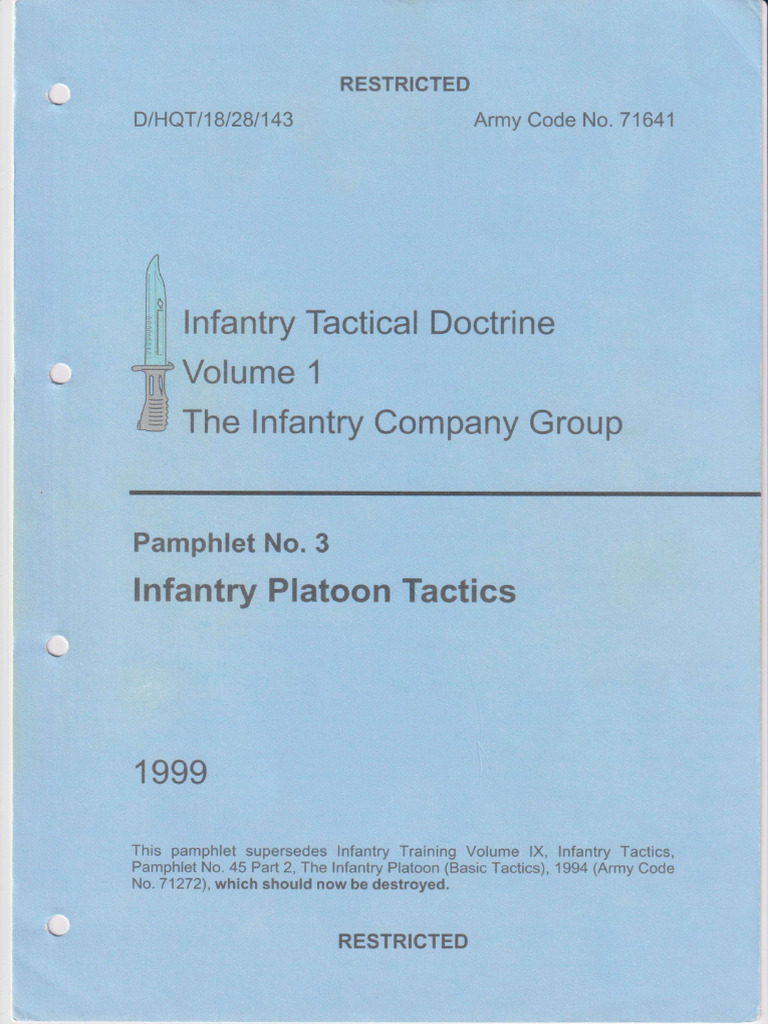 Infantry Platoon Tactics Manual | PDF | Platoon | Company (Military Unit)