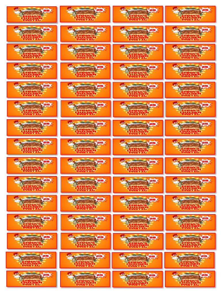 Nana Chicken Pastil Sticker | PDF