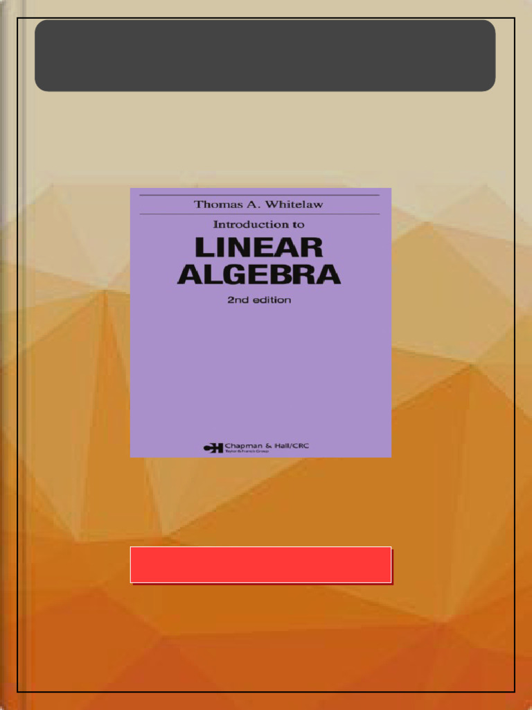 Introduction to Linear Algebra 2nd edition Edition Whitelaw Ready to Read | PDF | Copyright ...