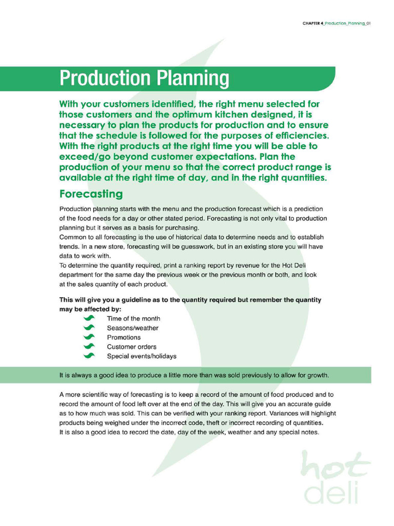 04 Production Planning | PDF