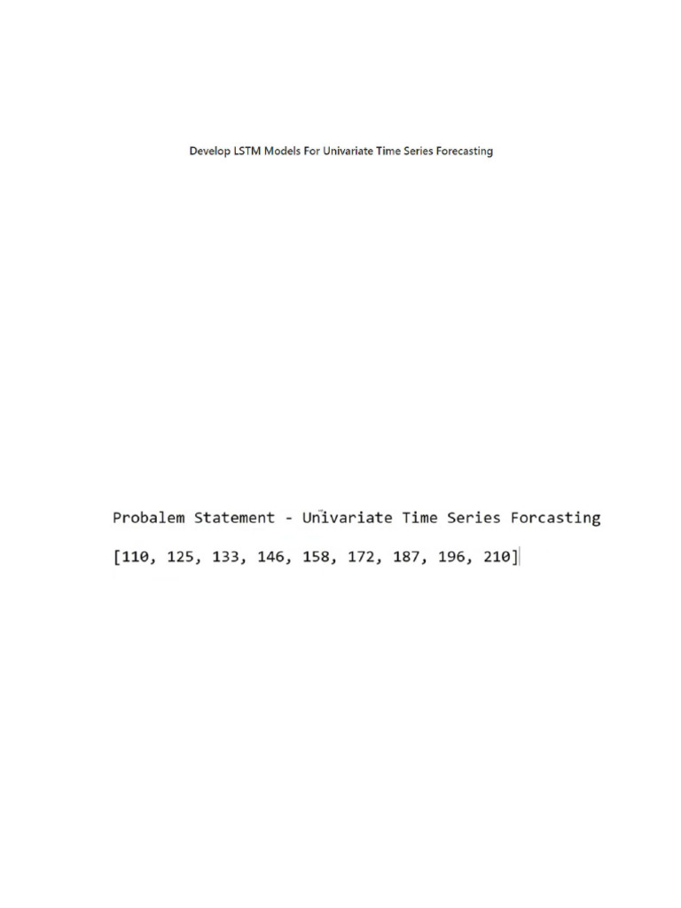 LSTM Implementation | PDF