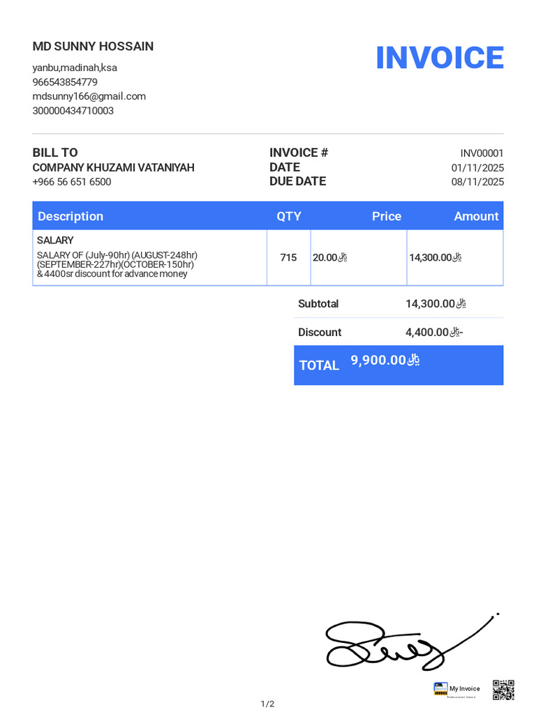 My Invoice | PDF