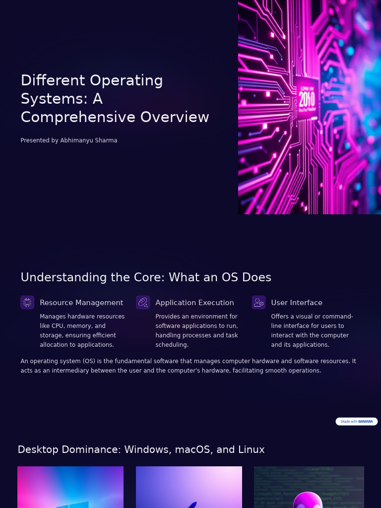 Different Operating Systems A Comprehensive Overview | PDF | Operating ...