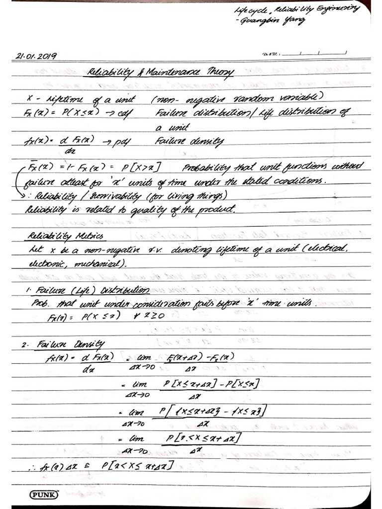 Reliability and Maintenance Theory-2 | PDF