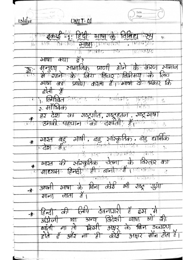 Hindi Notes | PDF