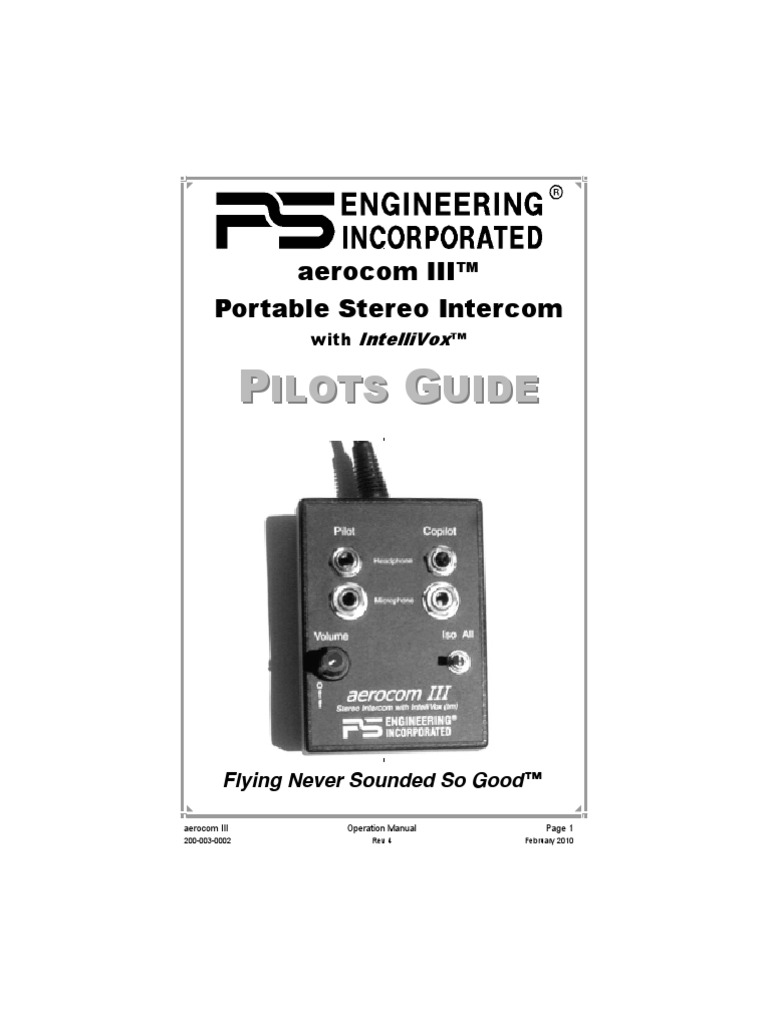 Aerocom III Intercom | PDF | Headphones | Information And ...