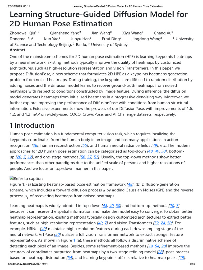 5 - Learning Structure-Guided Diffusion Model For 2D Human Pose ...