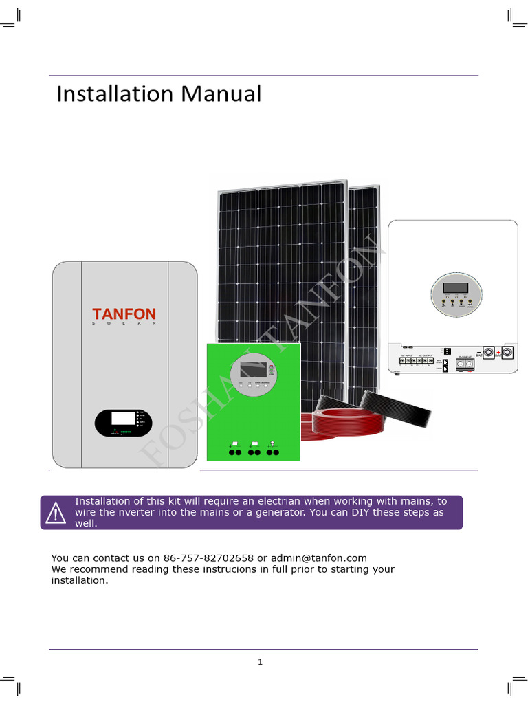 Solar Panel System for AWG Installation Manual | PDF | Photovoltaic ...