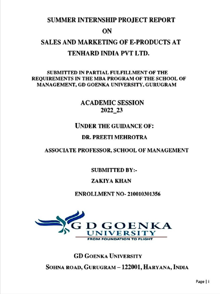 Vinay Dubey Summer Internship Report | PDF