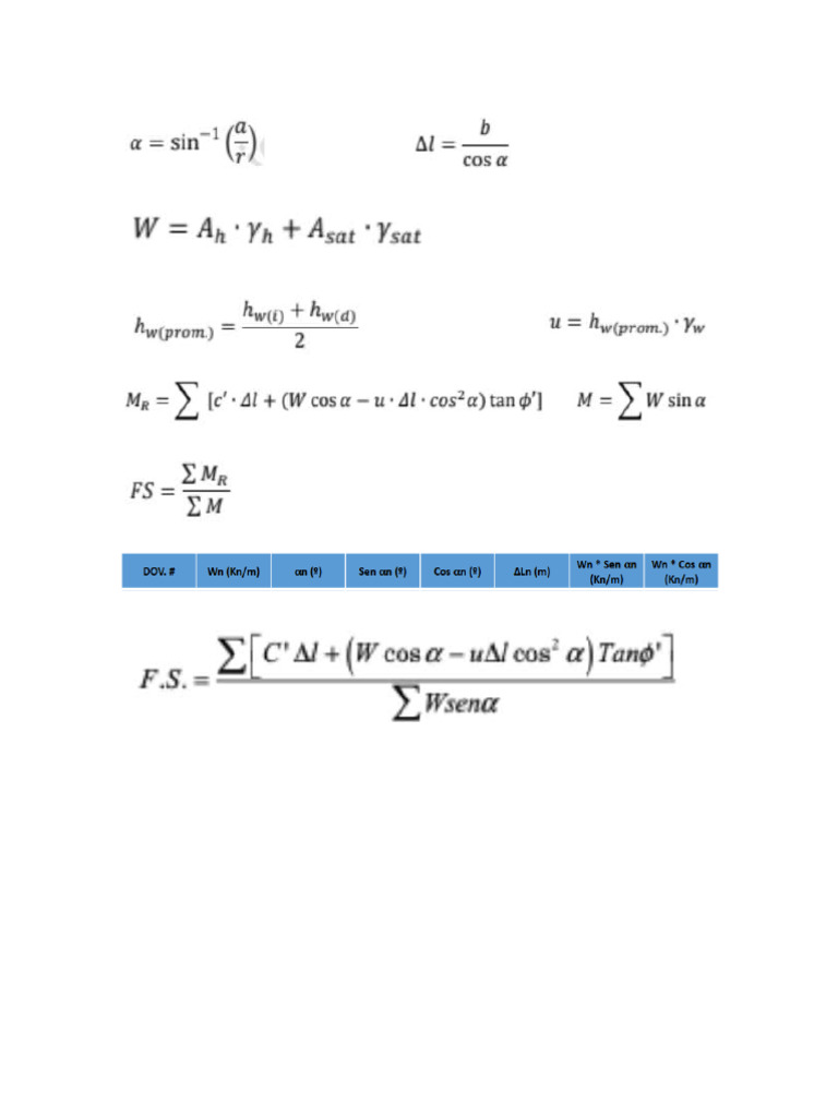 Formulas | PDF