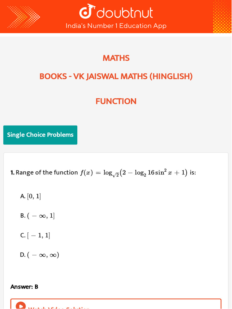 Books Doubtnut Question Bank | PDF | Function (Mathematics) | Polynomial