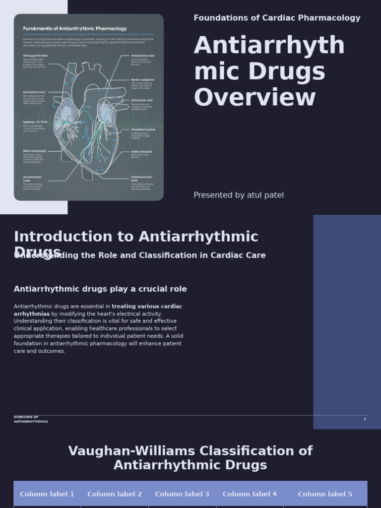 Antiarrhythmic Drugs: Overview & Uses | PDF | Heart | Physiology