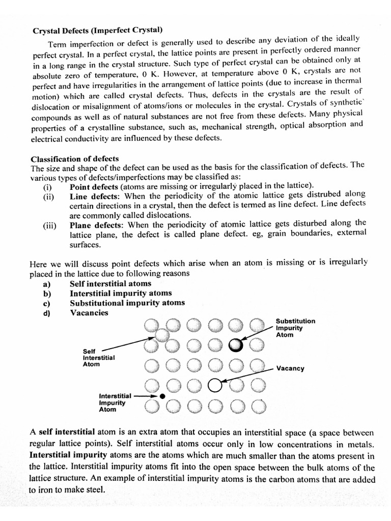 Crystal Defects | PDF