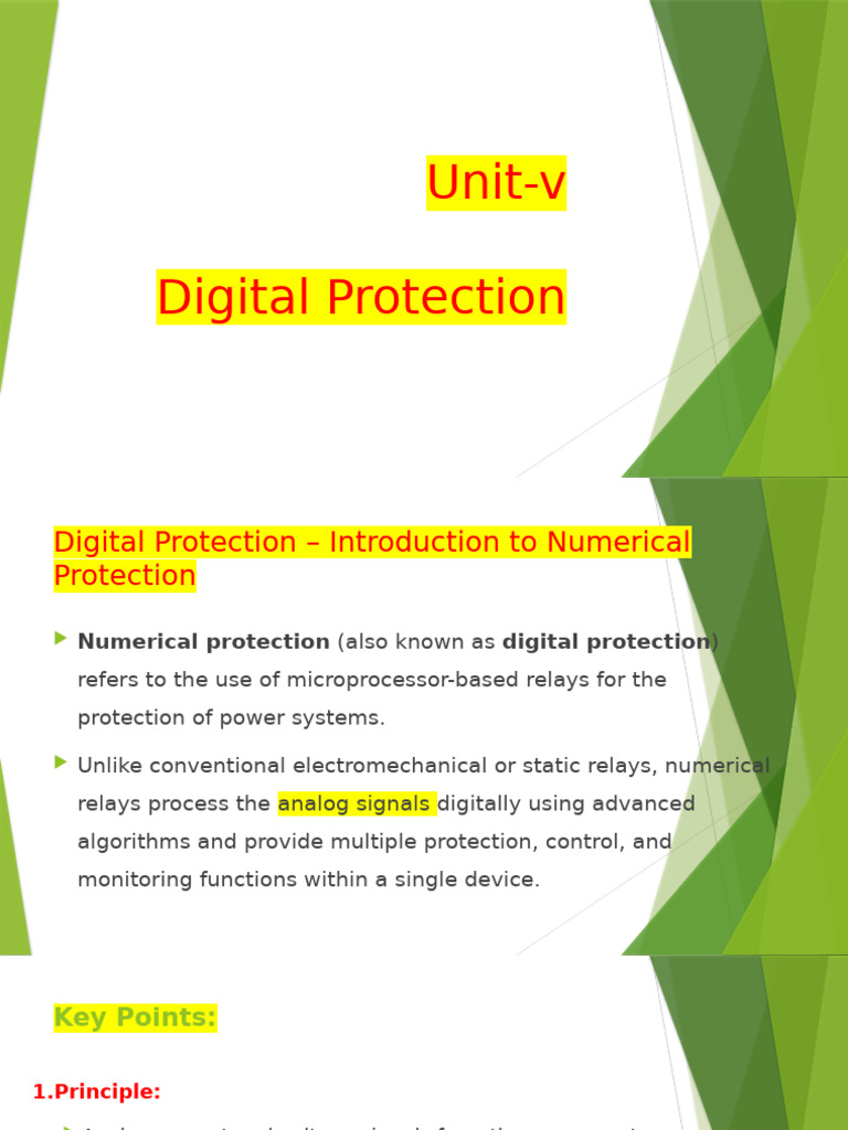 Numerical Protection in Power Systems | PDF | Analog To Digital ...