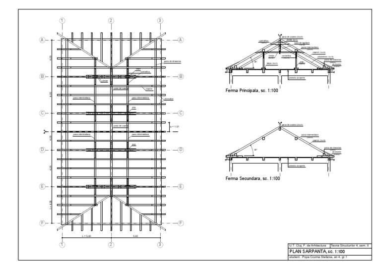 Plan Sarpanta Acoperis 4 Ape | PDF | Teaching Methods & Materials ...