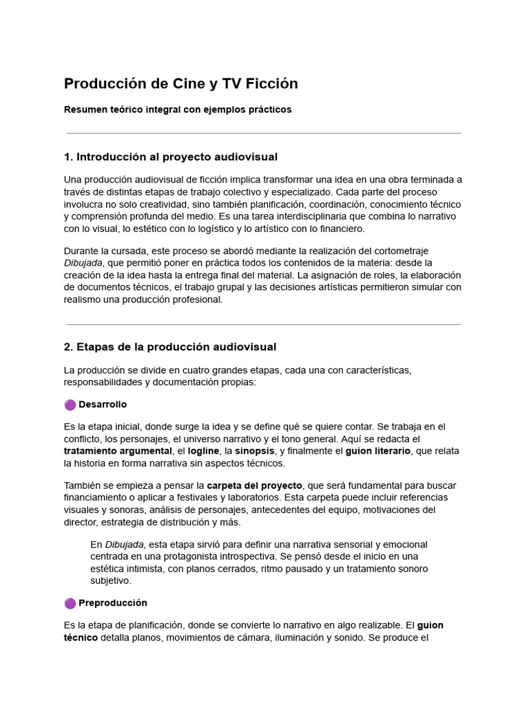 Prod. Cine y TV - Chat | PDF | Presupuesto