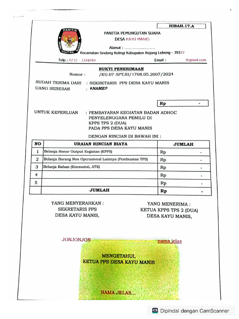 Contoh SPJ Kpps | PDF