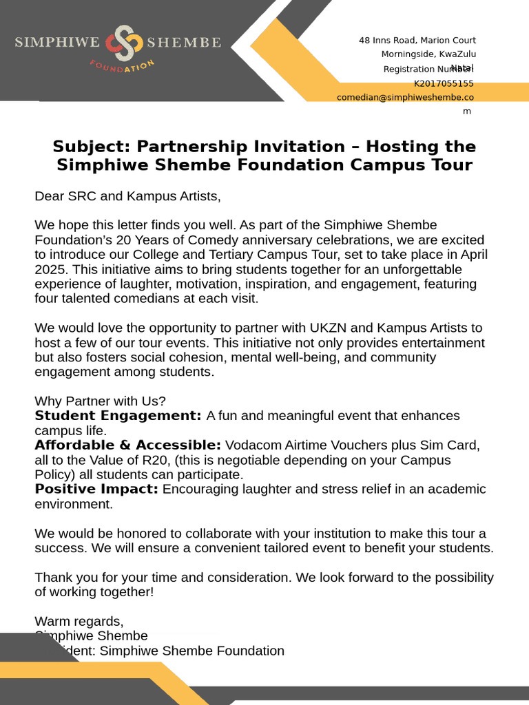 Simphiwe Shembe Foundation Campus Tour | PDF
