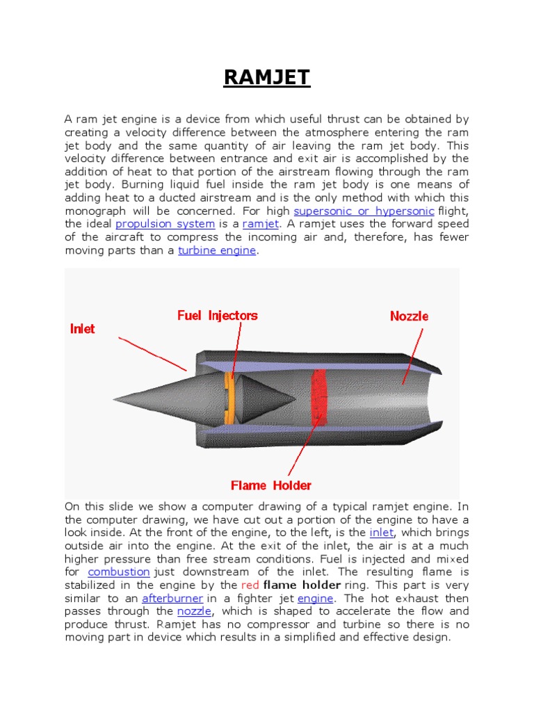 Ramjet | PDF | Jet Engine | Continuum Mechanics