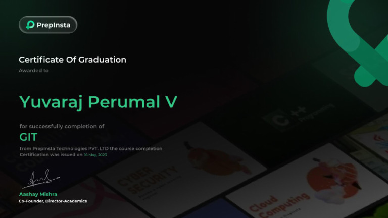 P - Yuvaraj Perumal V - GIT | PDF
