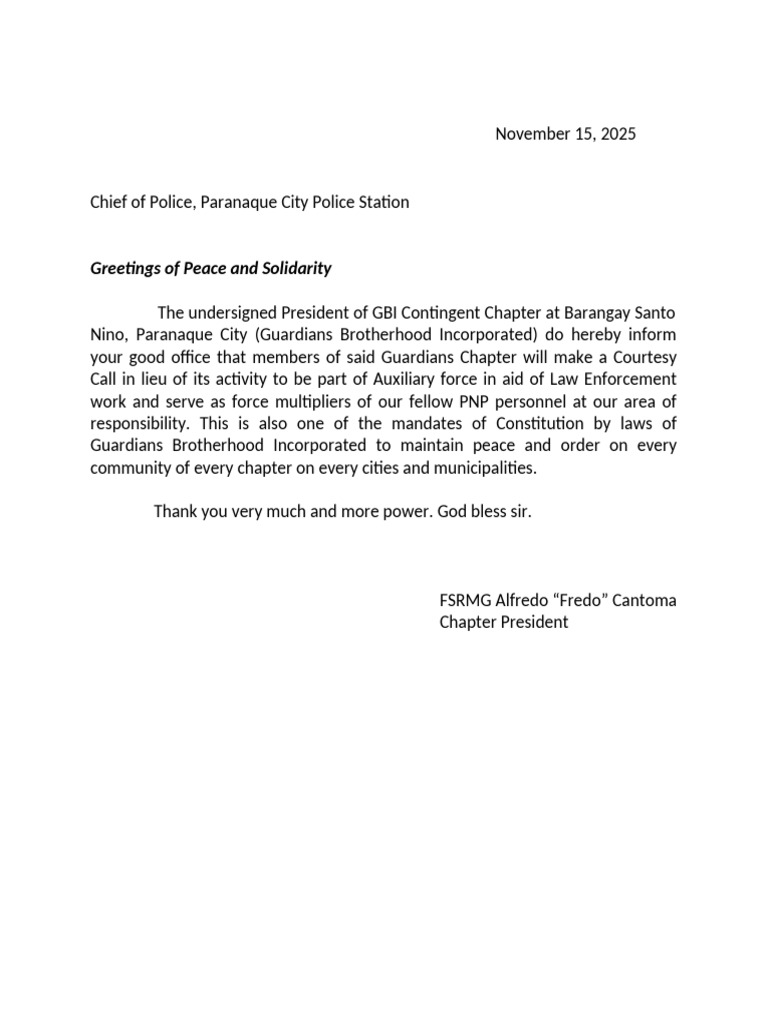 Guardians Letter | PDF