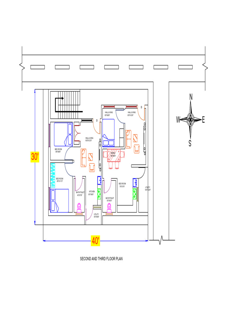 Second and Third Floor Plan Layout | PDF