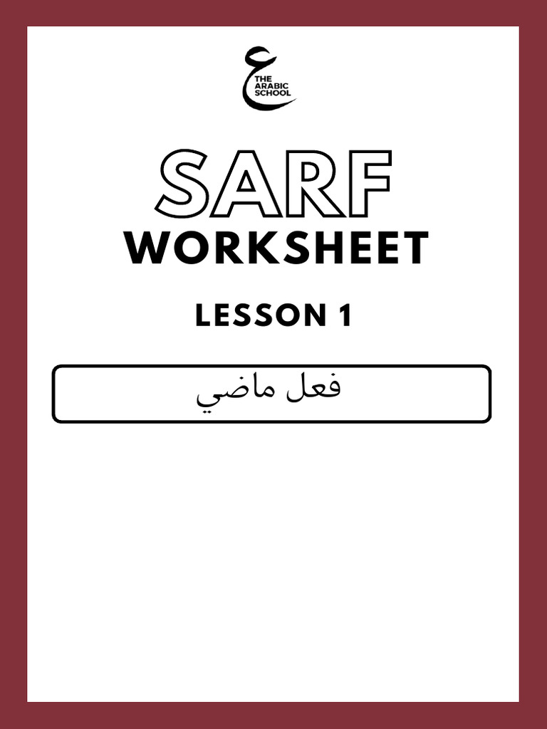 Applied Sarf Worksheets | PDF