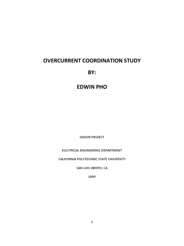 ! Over Current Coordination Study | PDF | Transformer | Fuse (Electrical)