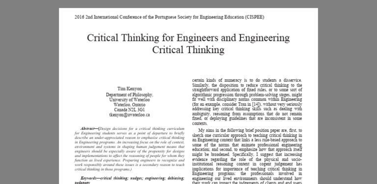 IEEE Xplore Full-Text PDF | PDF | Critical Thinking | Thought